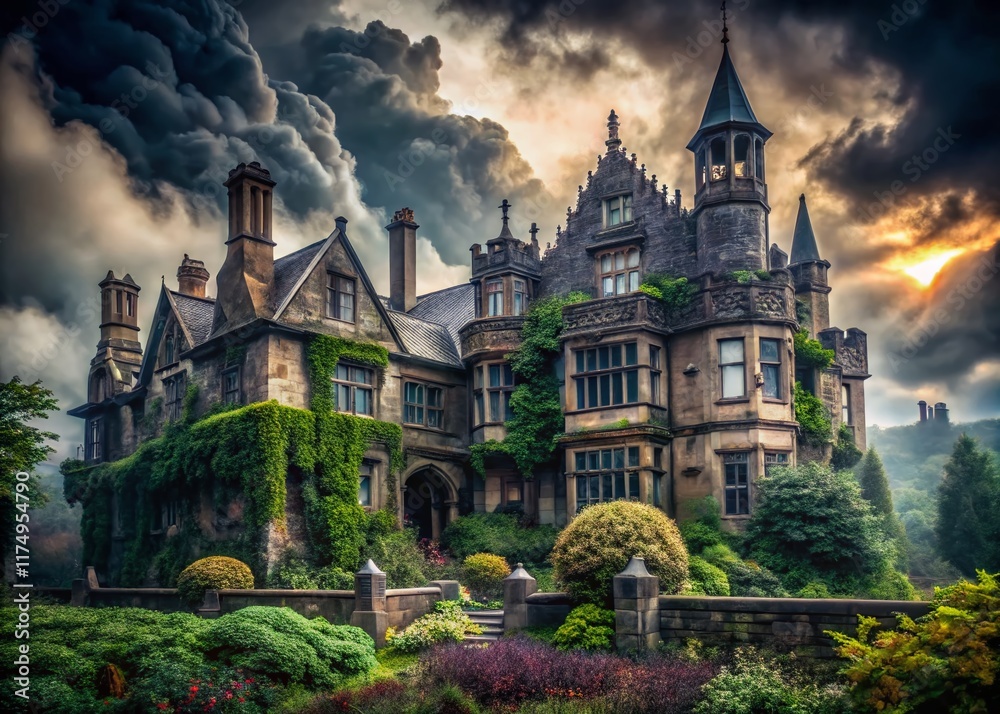 Mysterious Mansion, Gothic Architecture, Creepy House, Spooky Home ...