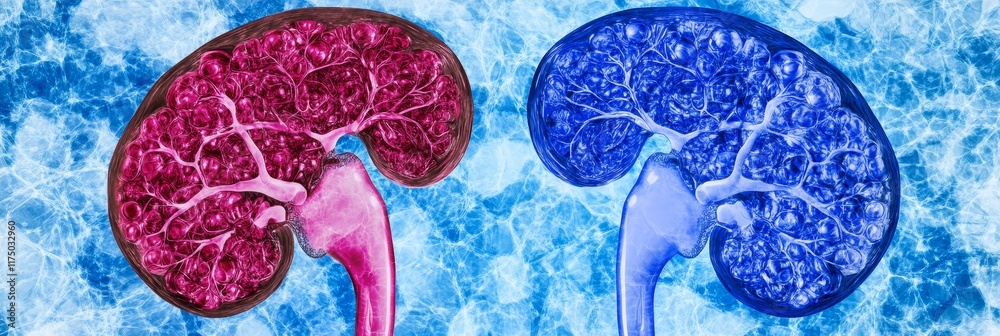 Human Kidneys Microscopic Anatomy - Detailed microscopic view of human ...