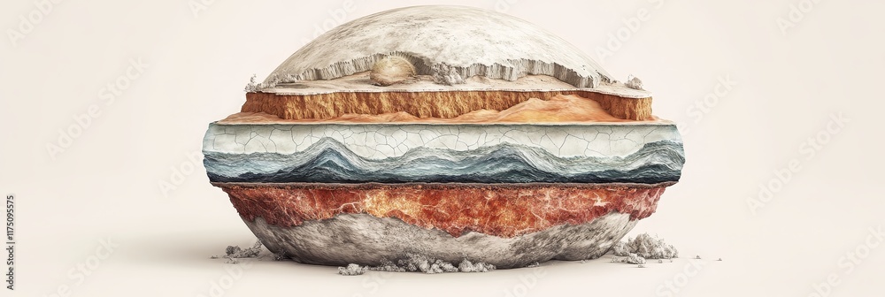 Earth's Layered Interior: A Cross-Section View - Exploded view of Earth ...