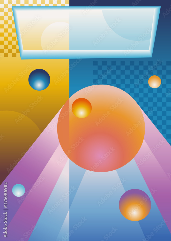 1970s Style Vector Template for Retro Party, Event Posters, Covers ...