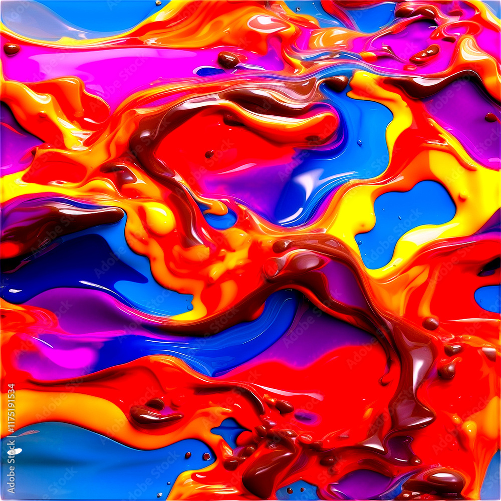 Ilustración de Stock Iridescent Oil Spill Copyspace Glossy oil surface ...