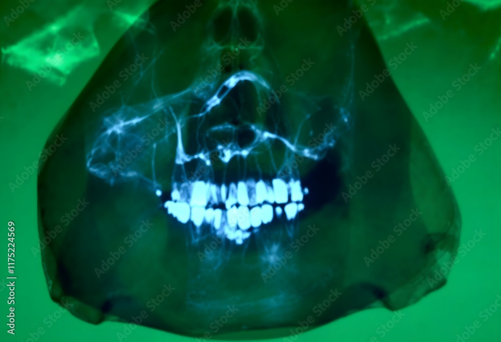 Panoramic X-ray of Human Jaw and Teeth: Detailed Medical Image Showing ...