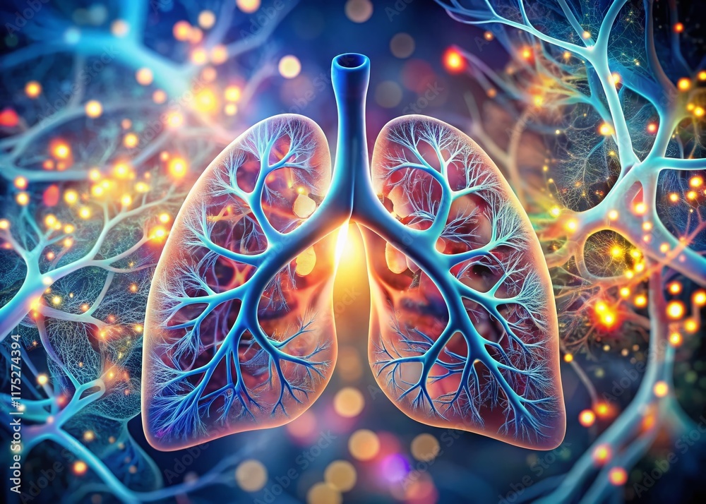 Stunning Bokeh Microscopic Image of Human Lung Anatomy: Alveoli and ...