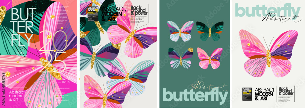 Butterfly. Modern abstract butterfly vector illustration with bold and ...