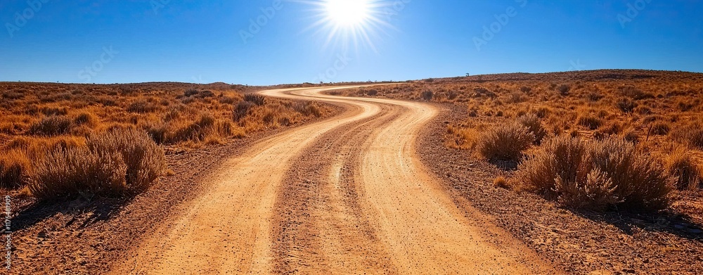 Remote Dusty Roads and Rugged Terrain in the Australian Wilderness, a ...