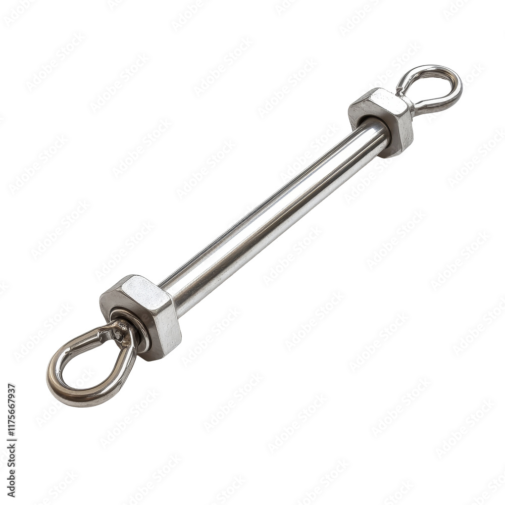 Steel turnbuckle for tension adjustment, showcasing design and ...