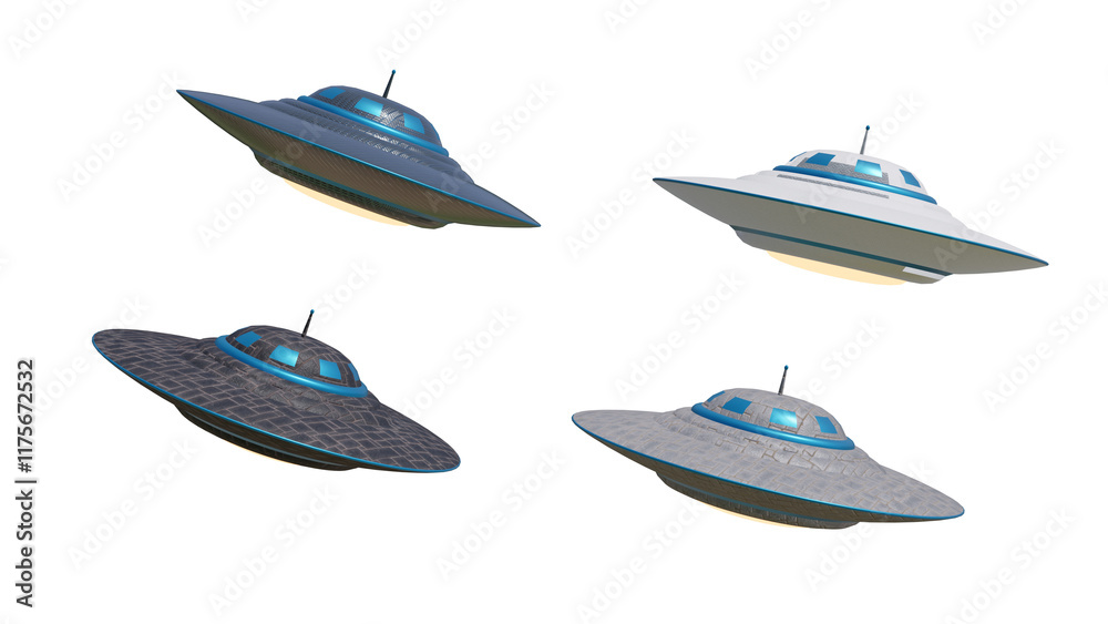 Unidentified Flying Object - UFO + 3d rendered animation of flying ...