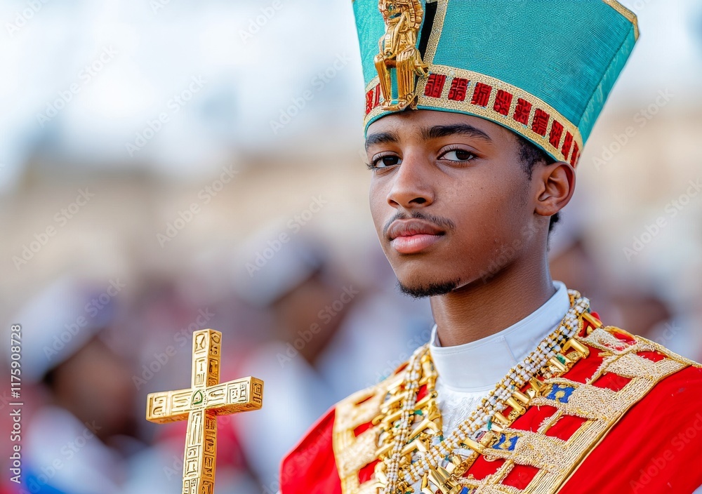Ethiopian Orthodox priests parade during the vibrant Timkat Epiphany ...