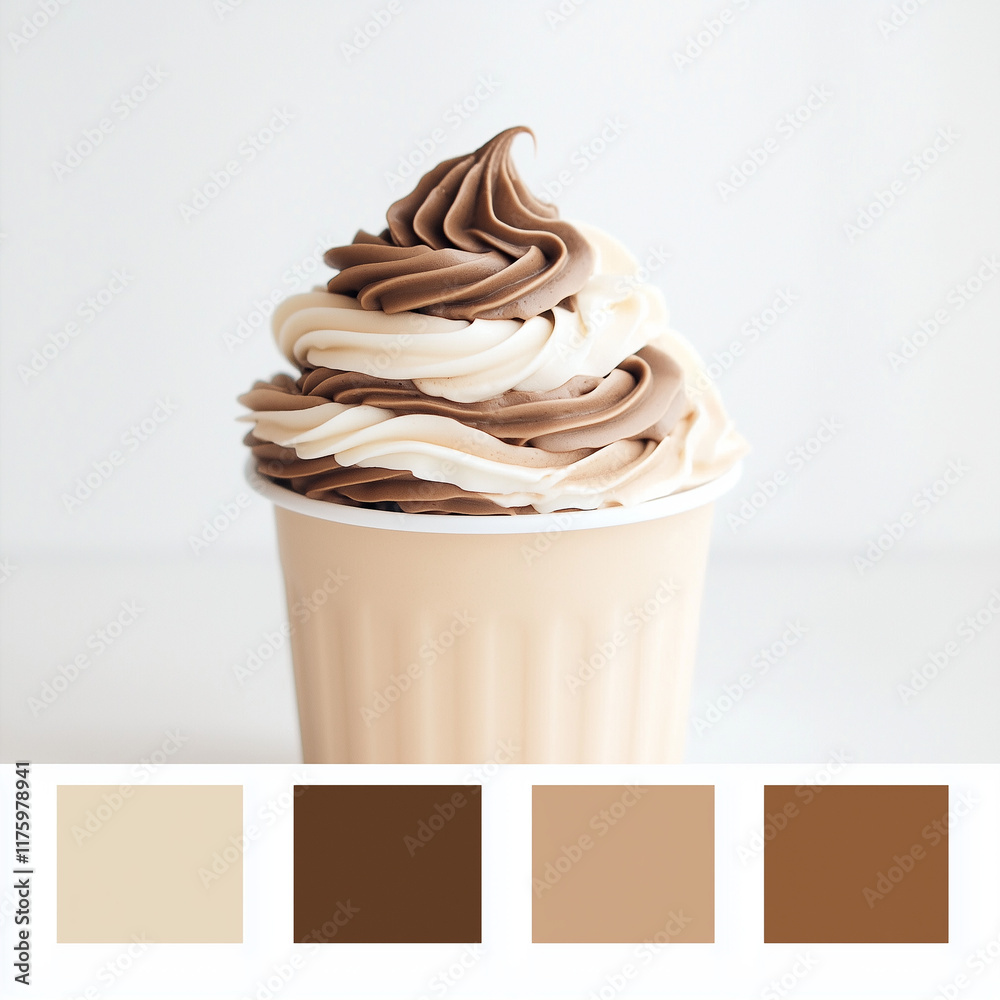 shades of brown tones samples in trend color 2025 mocha mousse Stock ...