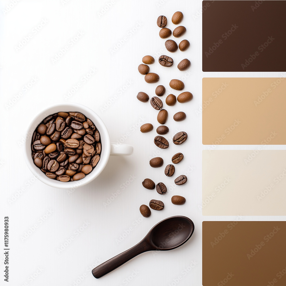 shades of brown tones samples in trend color 2025 mocha mousse Stock ...
