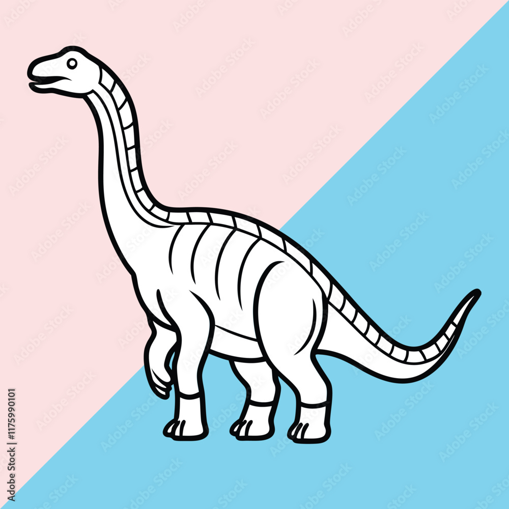Amargasaurus line arts with white background. Amargasaurus dinosaur ...