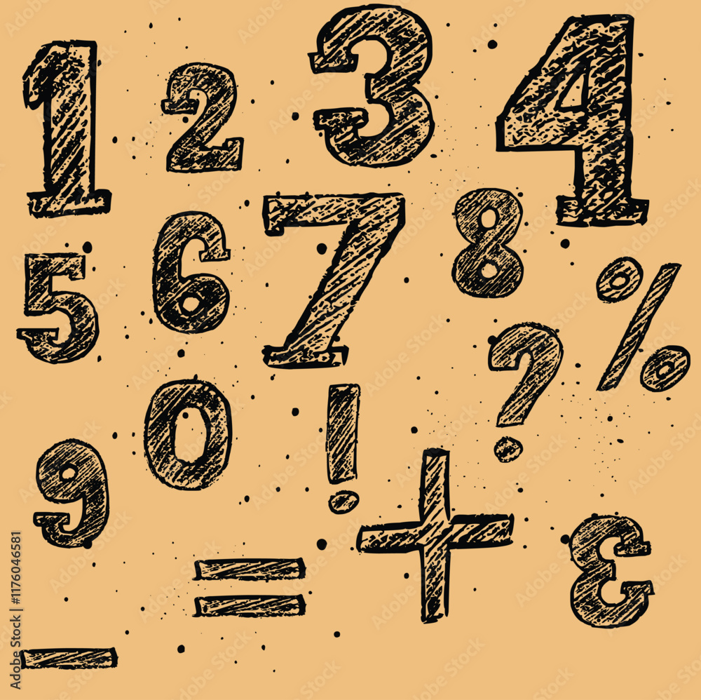 Vector de Stock Hand written calligraphy alphabet black ink brush ...