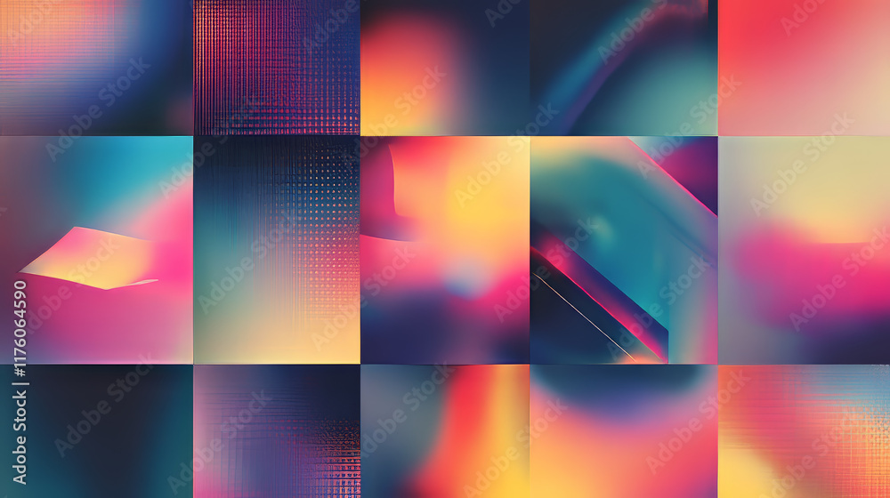 Abstract Y2K Pixel Gradation Dithering Halftone Fade Gradation Effect Graphic Design Elements ...