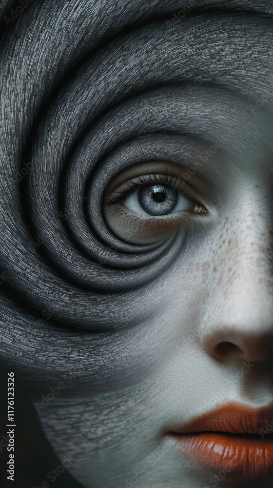 A mesmerizing and mind bending spiral vortex illusion that portrays a ...