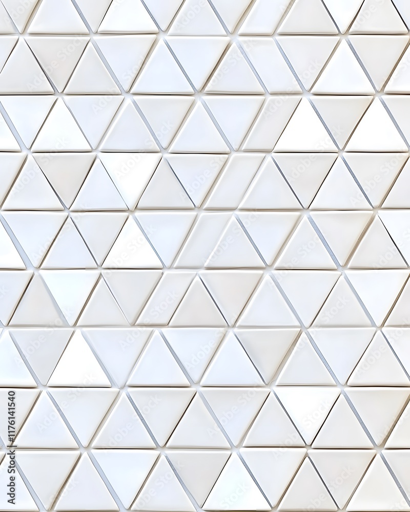 Off-White Equilateral Triangle Tile Wall Pattern Stock Illustration ...