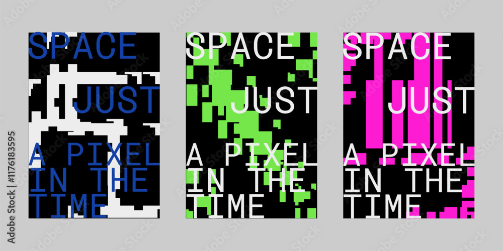 Brutalism poster for band and event. Analog punk poster set, Poster ...