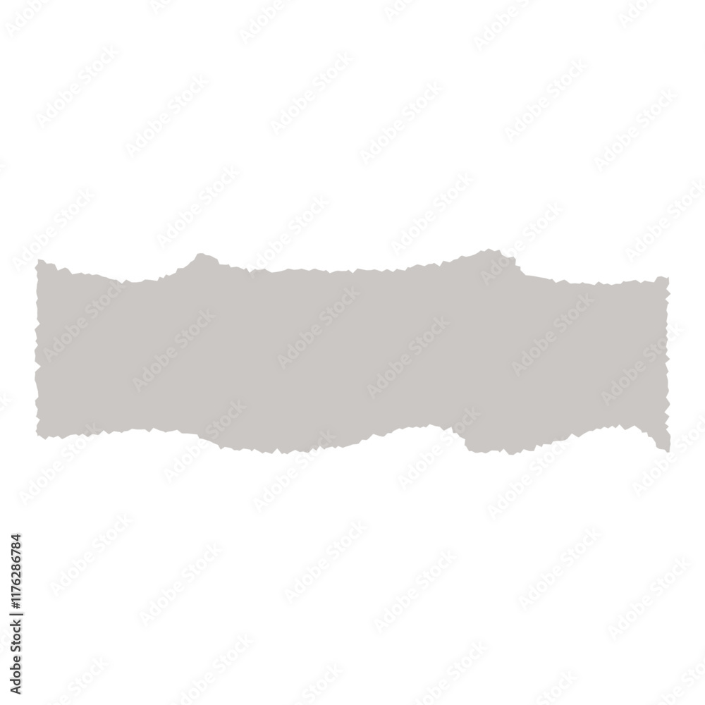 Realistic ripped paper strip. Torn pieces of paper. Cut out blank pages ...