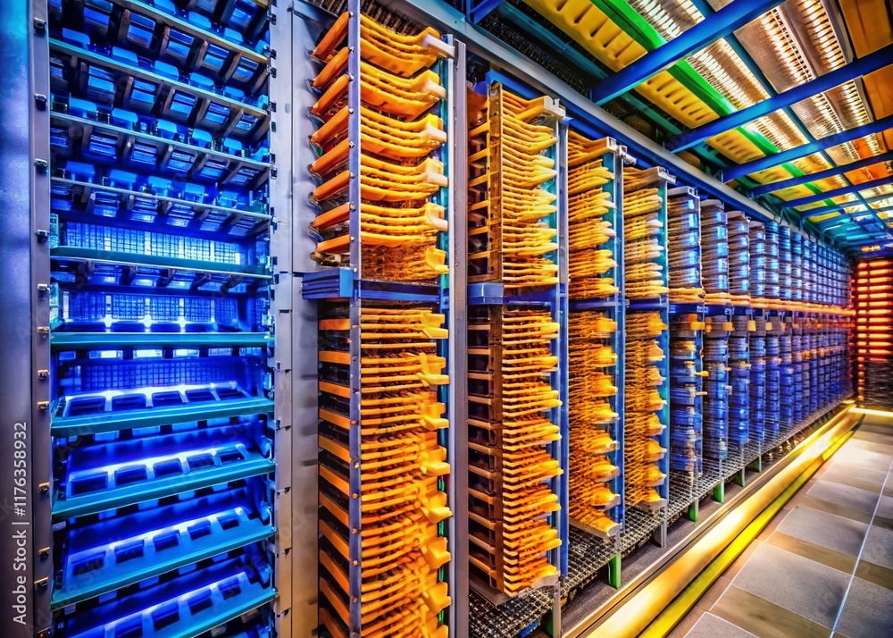 Telecommunication MDF Room: Organized Tag Block Rack, Rule of Thirds ...