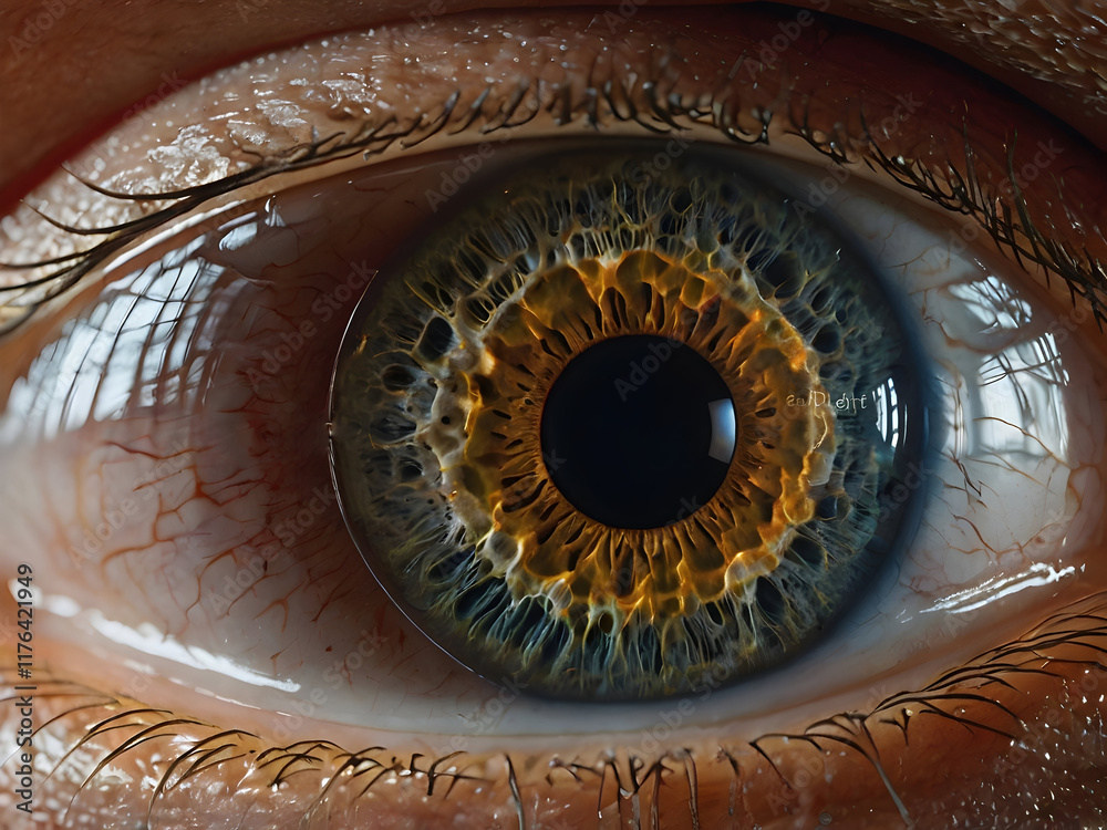 The Human Eye: Vision Mechanism: A detailed and labeled illustration of ...