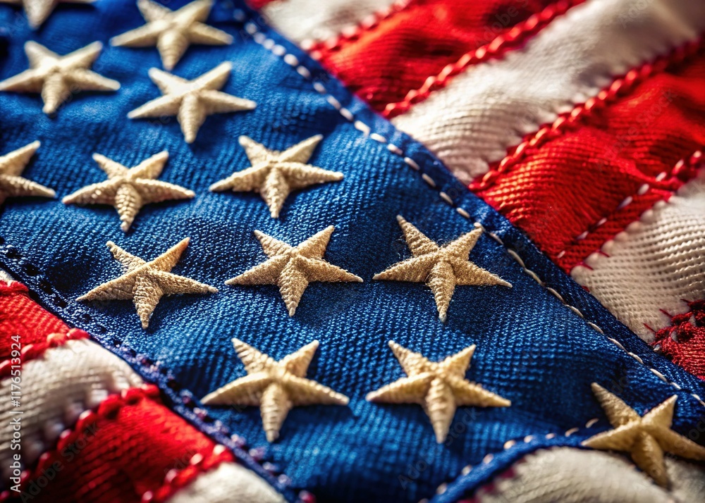 American Flag, Macro Close-up, Star Spangled Banner, Patriotism ...