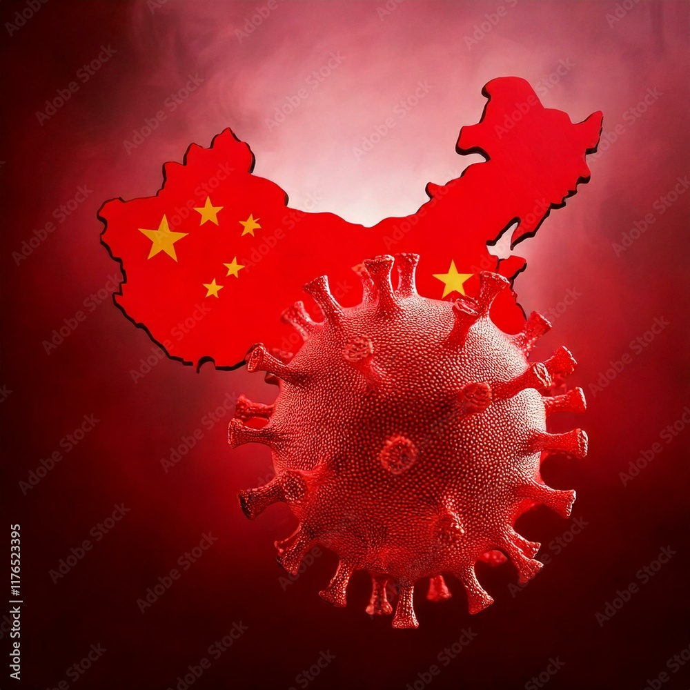 Map of China with the virus has spread. Human Metapneumovirus (HMPV ...