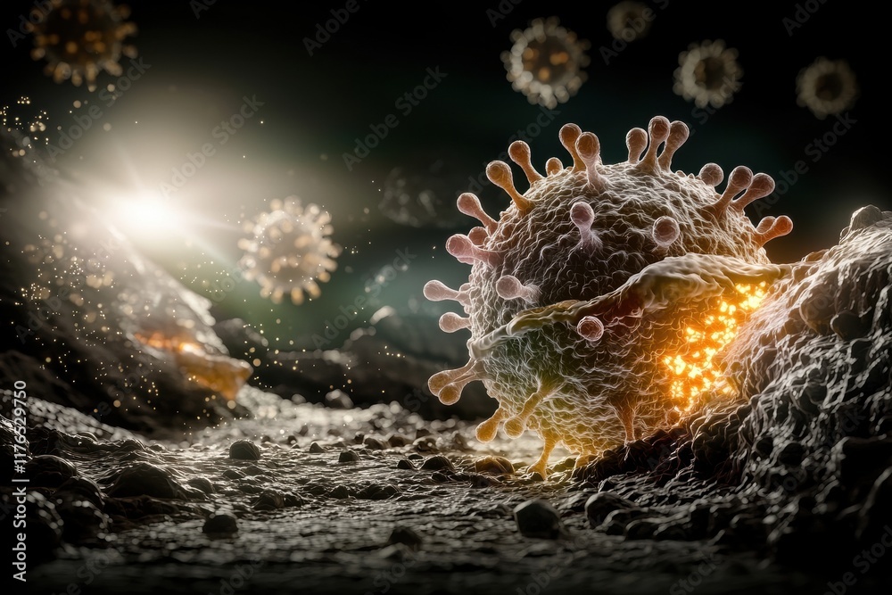 Human metapneumovirus (hmpv) virus morphology a detailed rendering of ...