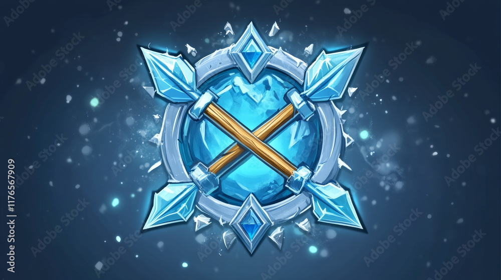 Game level up award win, reward badge asset. Gambling app victory icon ...