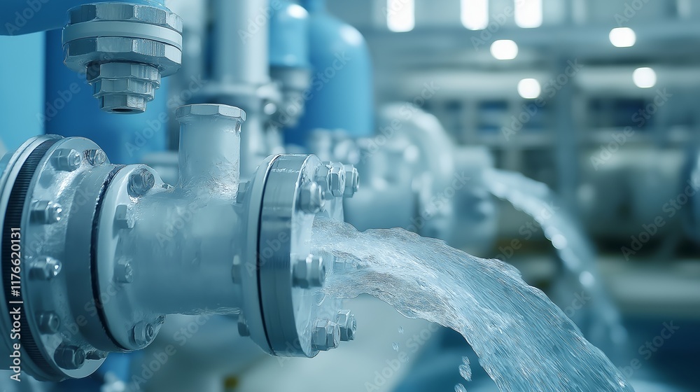 Witness the dynamic flow of water through industrial valves ...