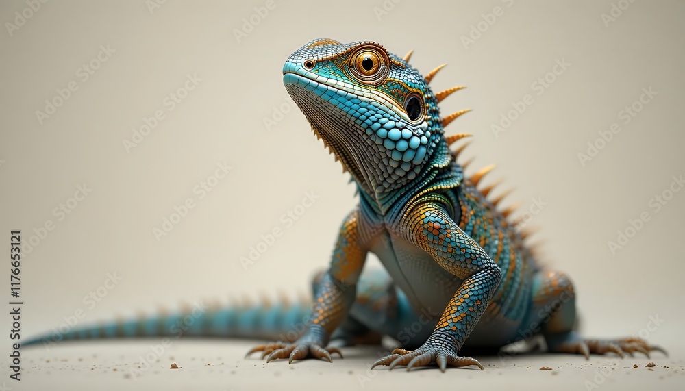 Blue and Orange Spiny Lizard - _Acanthosaura capra_ - This stunning ...