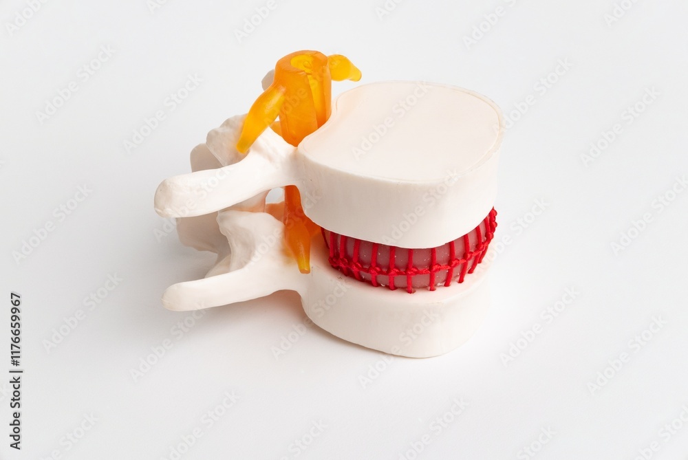 Anatomical Model of a Human Vertebra With Intervertebral Disc Stock ...
