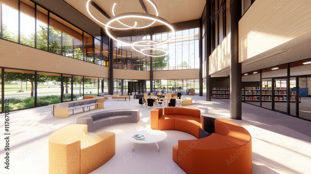 Innovative collaborative learning space design in a modern library ...