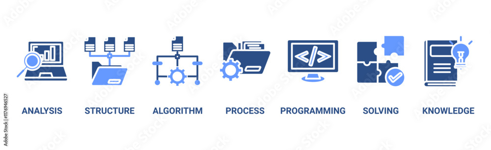 Vector de Stock Data science banner web icon vector illustration ... Vector de Stock Data science banner web icon vector illustration ...