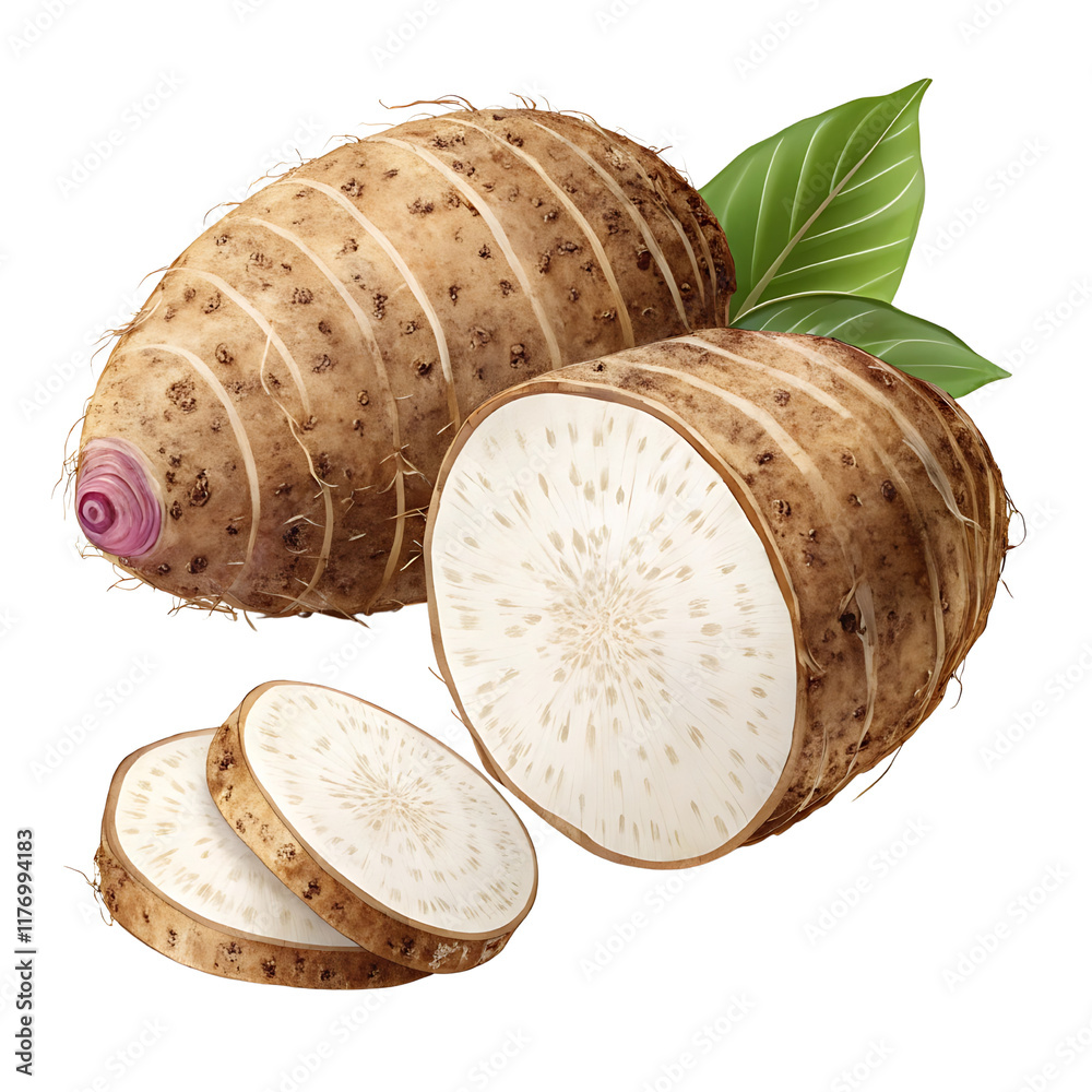 Taro Corm isolated PNG Clipart with transparent background Stock Photo ...