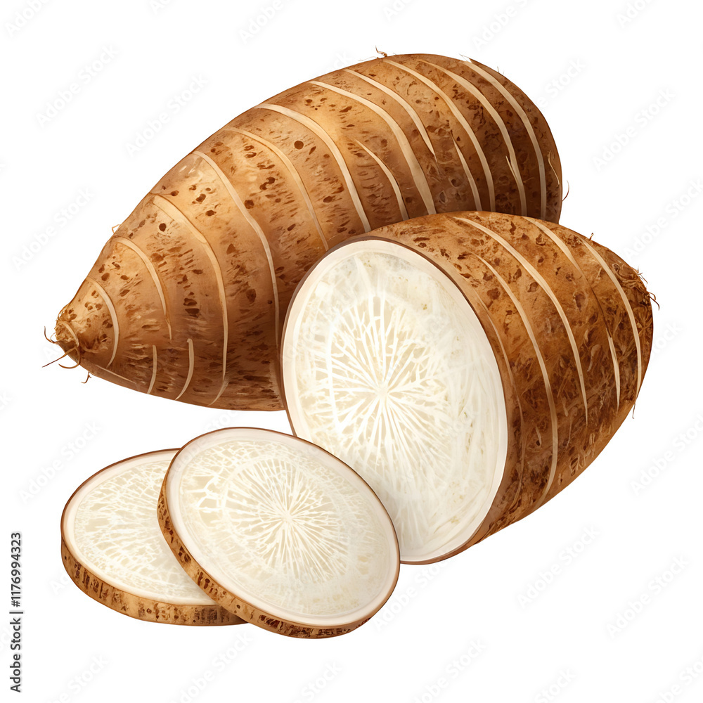 Taro Corm isolated PNG Clipart with transparent background Stock Photo ...