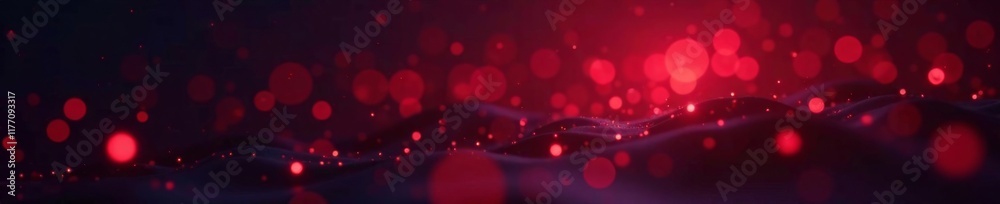 Red glowy specks in mid air with blurred background, glowing, red ...