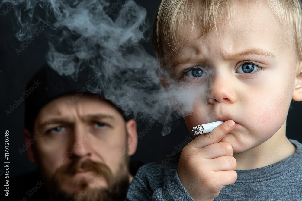 Passive inhalation: cigarette hazard, tobacco harm, child endangerment ...