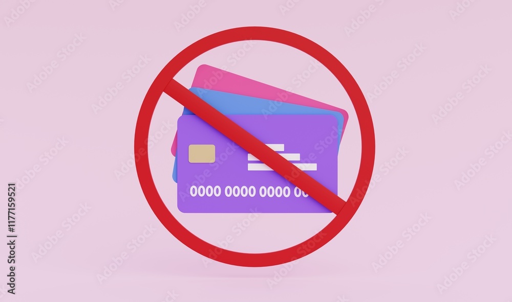 Warning: Do not log into the account. Financial stability concept, 3D ...