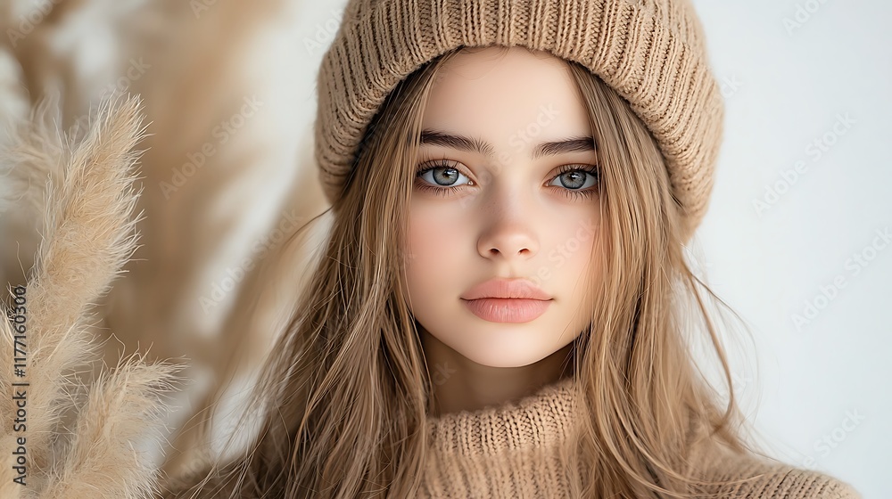 High-detail photo of a cute Japanese girl in trendy Korean fashion ...