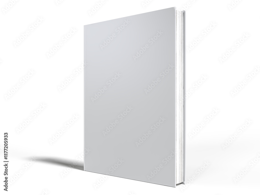 Blank Magazine or Book cover mockup design isolated on white background ...