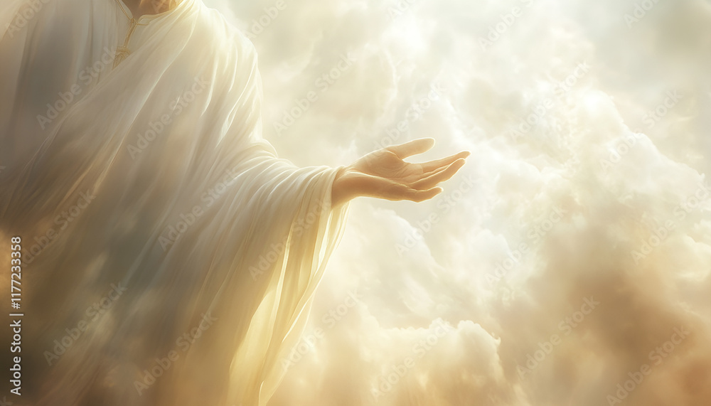 Heaven and cross love and faith and salvation concept of Jesus Christ ...