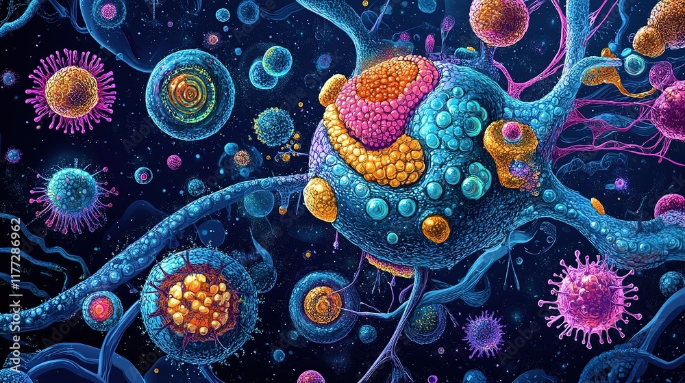 microscopic images nano machines radiation flrocentmodern digital ai ...