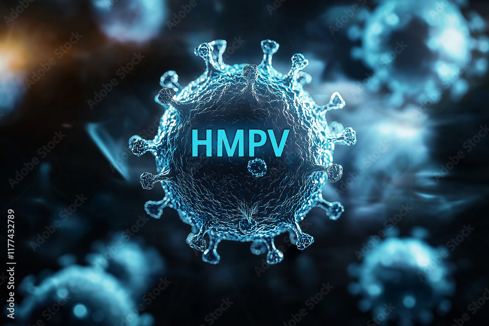 Human Metapneumovirus (HMPV) Particle: Detailed 3D Model for Viral ...
