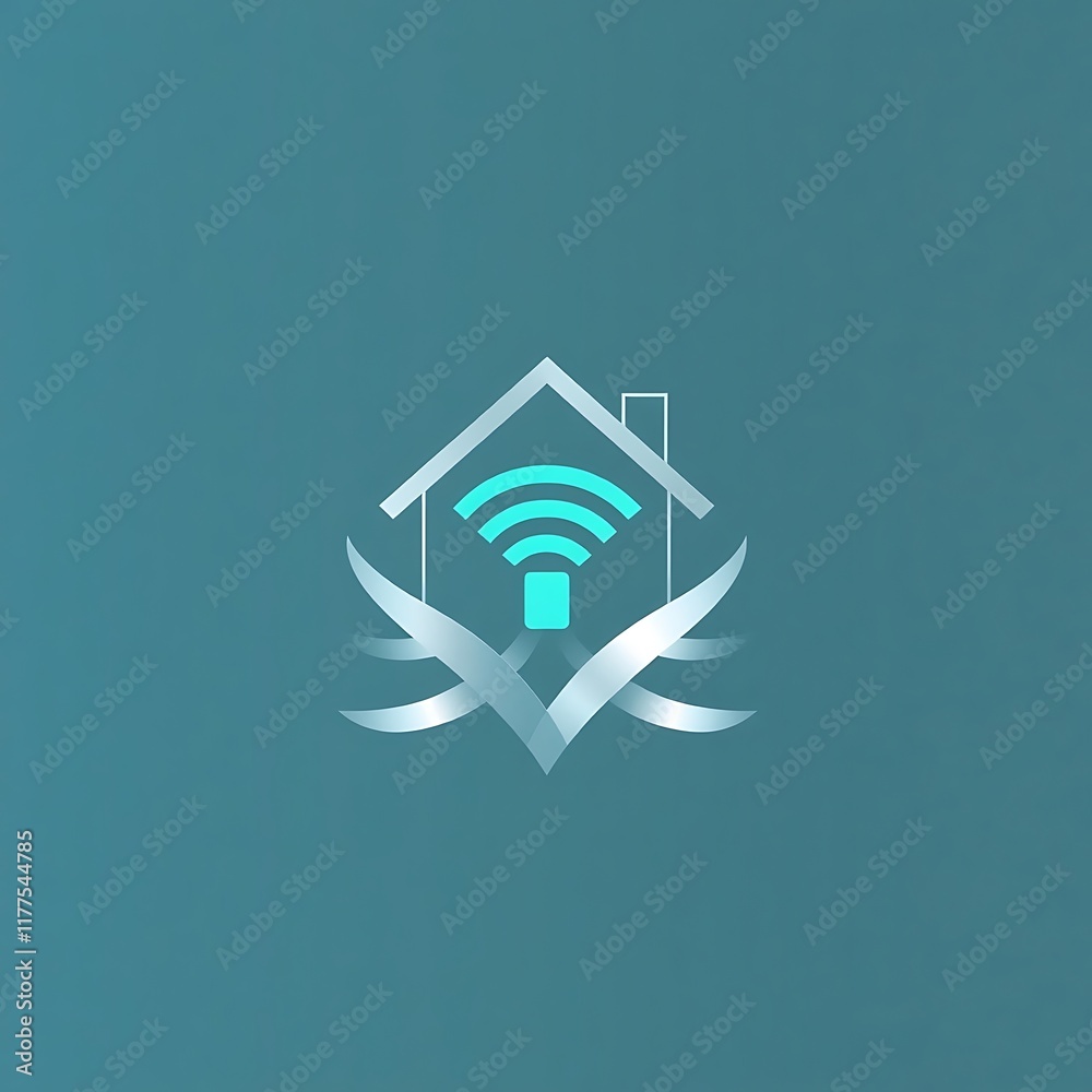 Smart Home Logo: A sleek, modern logo design featuring a stylized home ...