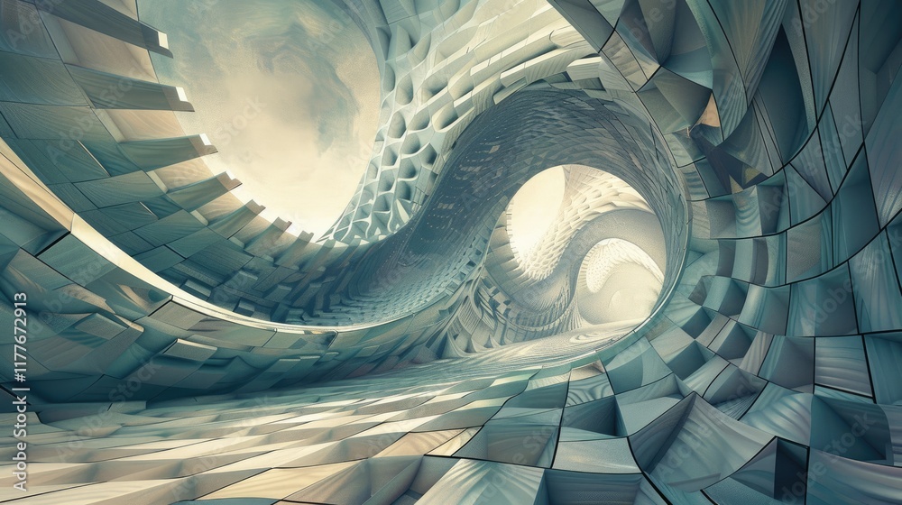 Explore an abstract visualization of the fourth dimension through ...