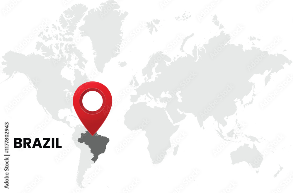 Image vectorielle Stock World map on white background. World map with ...