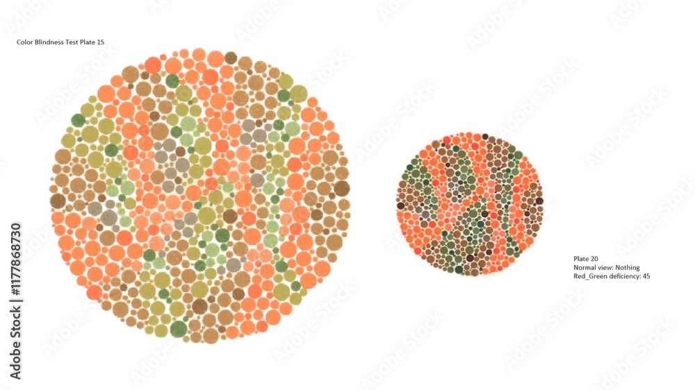 Color vision test, Color Blindness Test Plate 15, Ishihara, Plate 20 ...