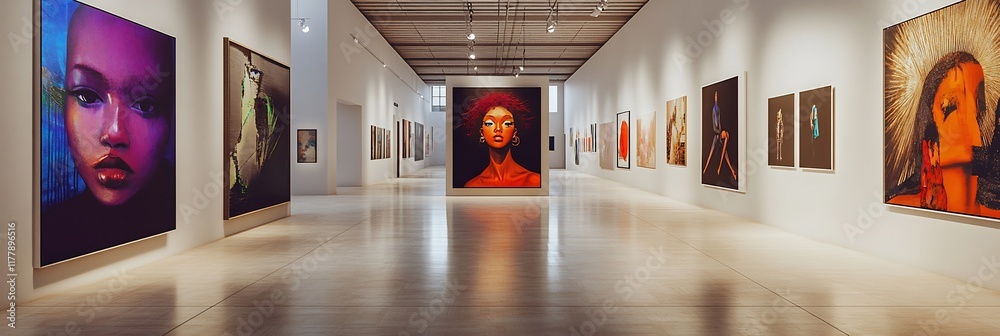 Dynamic website concept an art gallery featuring immersive layouts ...