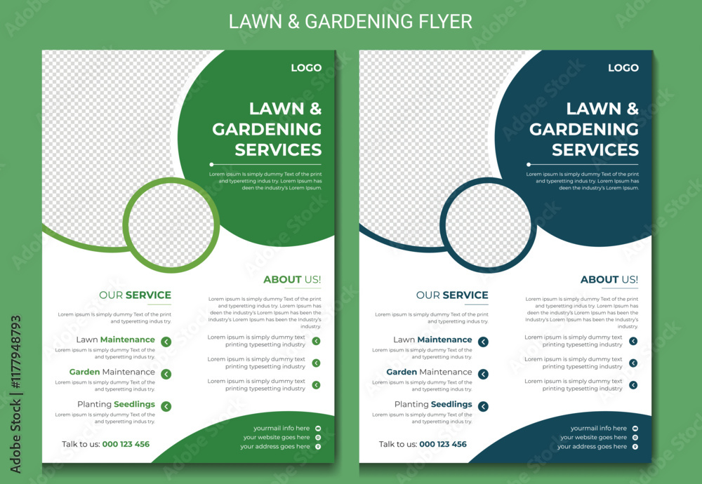 Lawn Garden or Landscaping Service Flyer Template. Business Flyer ...