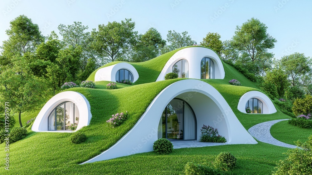 Utilizing biophilic design, eco-friendly bamboo domes and arches ...