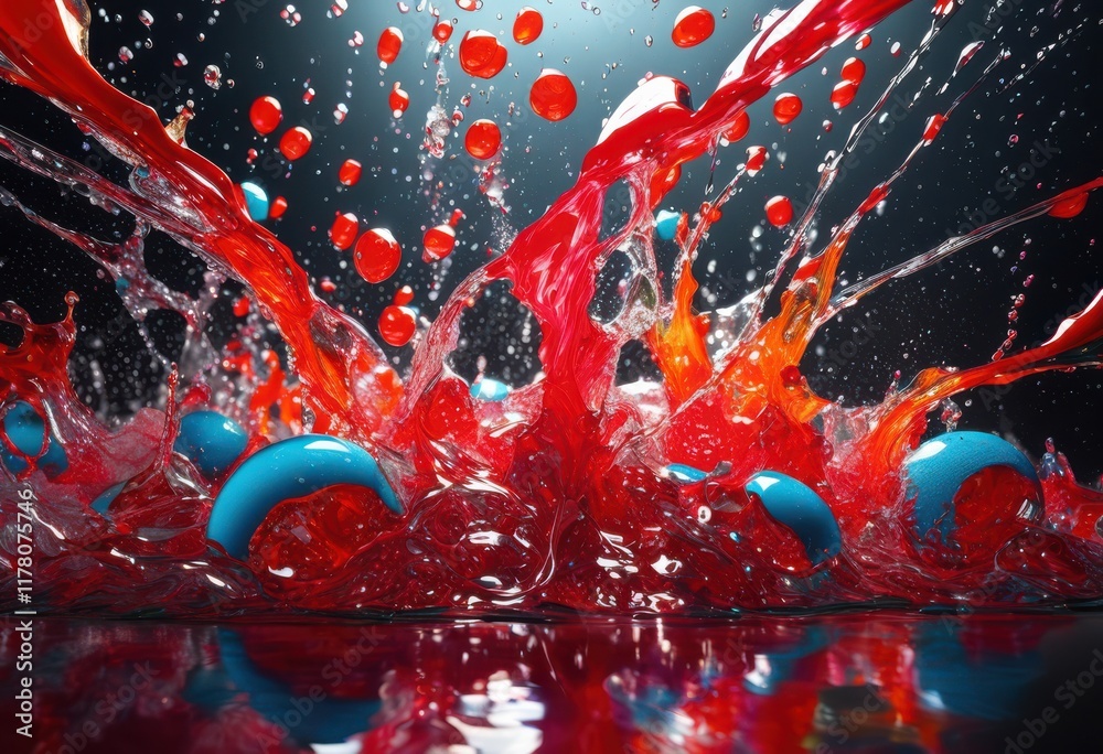 vibrant soda splash captured dynamic frozen action colorful liquid ...